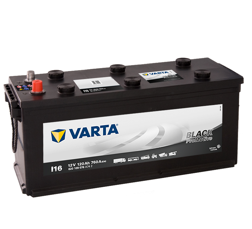 Startbatteri 12V 120 Ah Varta LxBxH=480/510x175x235mm ProMotive Black ...